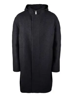 Givenchy Hooded Zip-up Coat - Gray