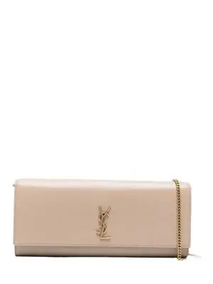Saint Laurent Kate Leather Clutch With Chain Strap - Multicolor