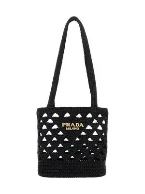 Prada Woven Handbag - Black