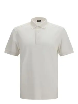 Zegna Cotton And Silk Piqué Polo - White