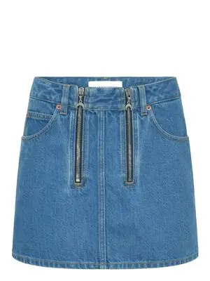 MARINE SERRE Denim Mini Skirt - Multicolor