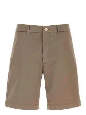 Brunello Cucinelli Mud Stretch Cotton Bermuda Shorts - Brown