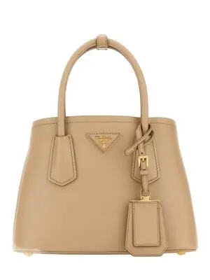 PRADA PRADA Sand Leather Handbag