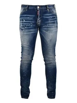Dsquared2 Cool Guy Jeans With Faded Effect And Paint Stains - Blue