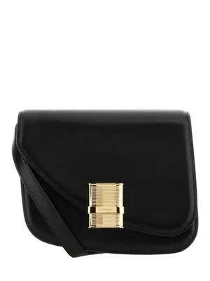 FERRAGAMO Salvatore Leather Crossbody Bag - Black