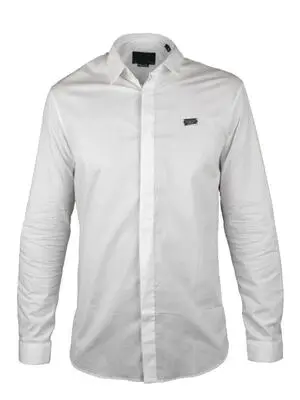 Philipp Plein Diamond Cut Ls Iconic Shirt - White