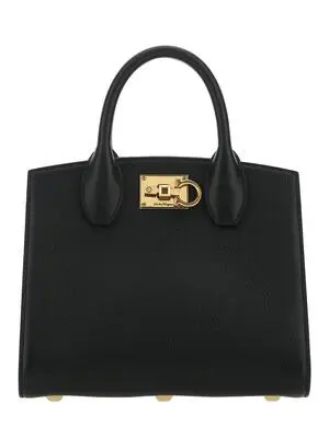 FERRAGAMO The Studio Top Handle Bag - Black
