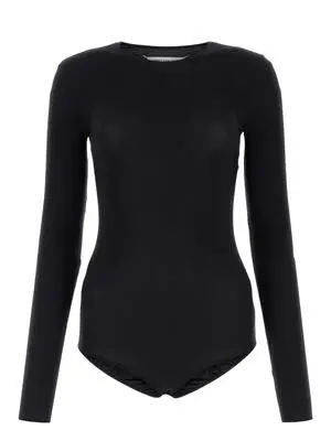 MAISON MARGIELA Stretch Nylon Bodysuit - Black