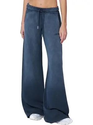 Off-White Washed Effect Jogging Trousers - Blue