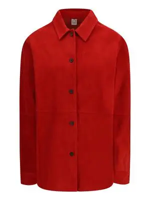 TOTEME Suede Shirt Jacket - Red