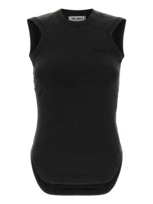 Attico THE ATTICO Dark Cotton Tank Top Brown