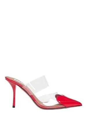 Alaïa Red Pvc And Patent Leather "le Coeur" Mules - Multicolor