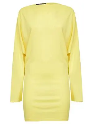 Jacquemus Yellow Cowl-back Mini Dress - Multicolor