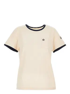 Moncler Embroidered Logo Cotton Jersey T-shirt - Multicolor