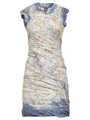 DIESEL® D-ayana Draped Mini Dress With Floral Print - Multicolor