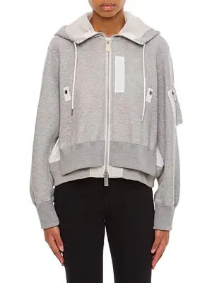 Sacai Sponge Sweat X Nylon Twill Hoodie - Multicolor