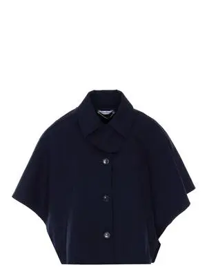 Max Mara Paggio Drip-proof Gabardine Hood - Blue