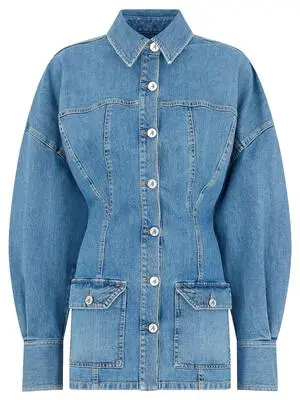 Attico Denim Mini Dress - Multicolor
