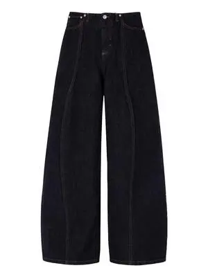 Sportmax Wide Leg Low Waist Jeans - Blue