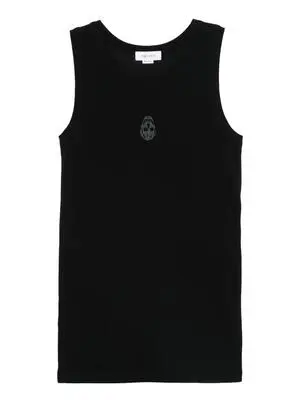 Alexander McQueen Skull Detail Cotton Top - Multicolor