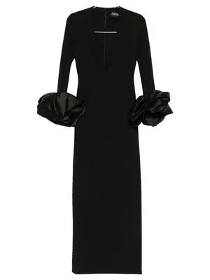 Solace London Valerie Maxi Dress With Ruffled Cuffs - Multicolor