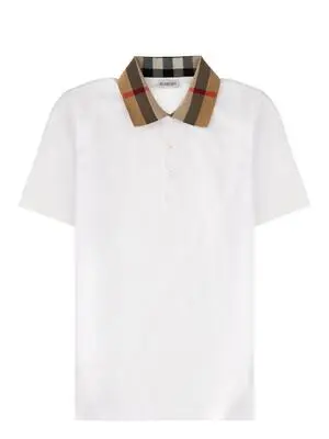 Burberry Cotton Pique Polo - White