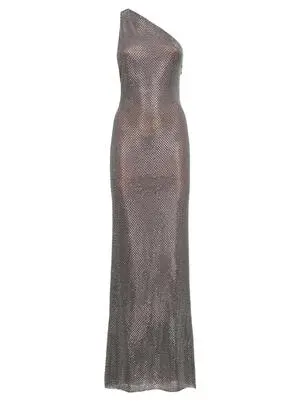 SELF-PORTRAIT One-shoulder Embellished Maxi Dress - Multicolor