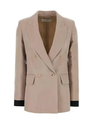 Max Mara Silk Feltro Blazer - Pink