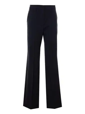 Sportmax Flare Virgin Wool Trousers - Black