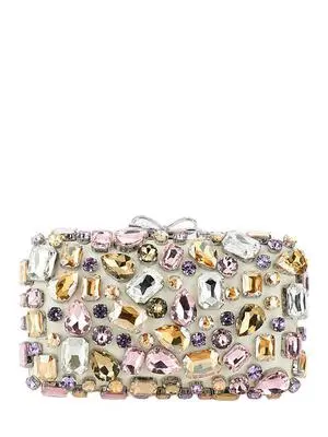 SELF-PORTRAIT Crystal Embellished Clutch Bag - Multicolor