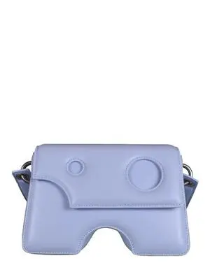 Off-White Calf Leather Shoulder Bag - Blue