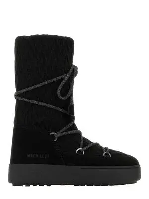 Moon Boot Fabric S X Guest In Residence Ltrack Boots - Black