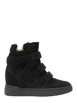 Isabel Marant Étoile Black Suede High Top Sneakers - Multicolor