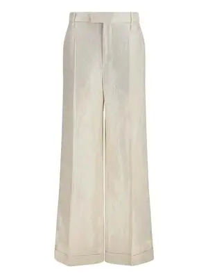 Brunello Cucinelli Linen Tailored Pants - Multicolor