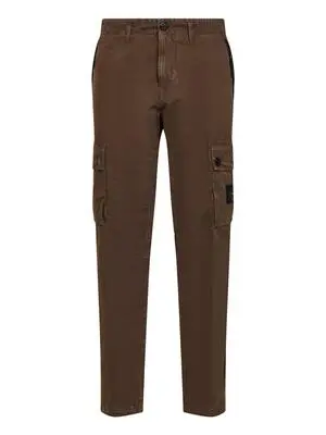 Stone Island Stone Island Shadow Brown Brushed Organic Cotton Cargo Trousers Multicolor