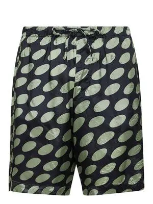 Dries Van Noten Soft Ellipses Print Cupro Shorts - Multicolor