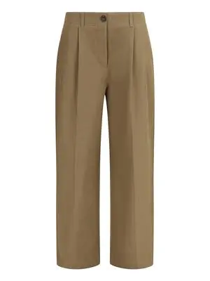 TOTEME Straight-leg Trousers In Organic Cotton - Brown