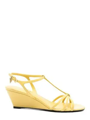 Prada Leather Wedge Sandals - Multicolor