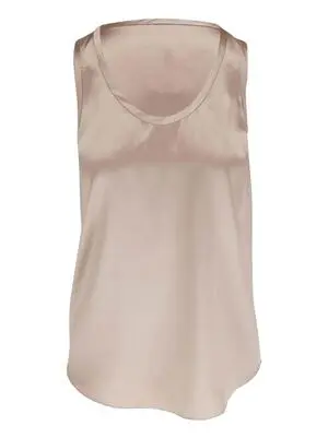 Brunello Cucinelli Sleeveless Scoop Neck Blouse - Pink