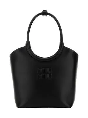 Miu Miu Leather Ivy Handbag - Black