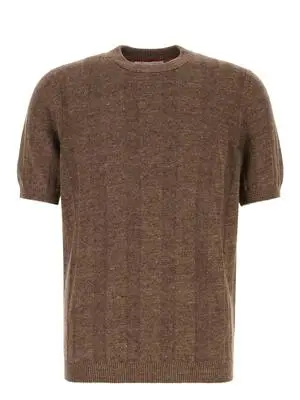 Brunello Cucinelli Knit T-shirt - Brown