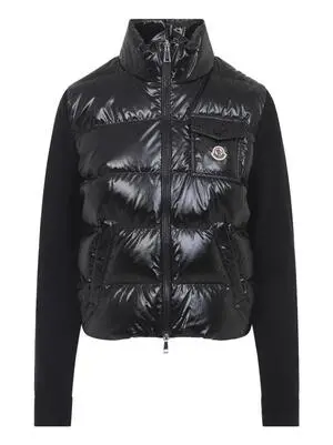 Moncler MONCLER Padded Cardigan With Zipped Closure And Logo Patch Multicolor