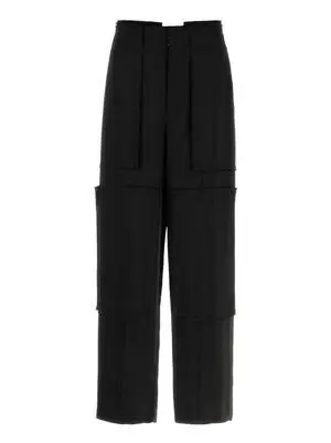 MAISON MARGIELA Satin Wide-leg Trousers - Black