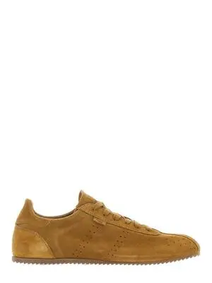 AMI Paris Suede Low Top Sneakers With Perforated Design - Multicolor