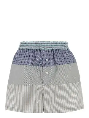 Moschino Embroidered Poplin Shorts - Multicolor