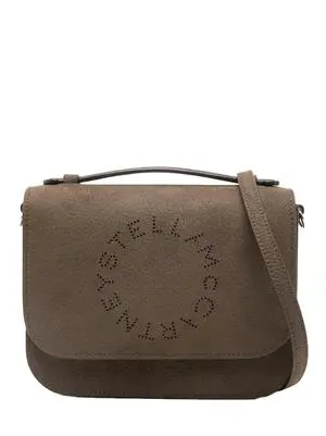 Stella McCartney Textured Logo Lettering Satchel - Brown