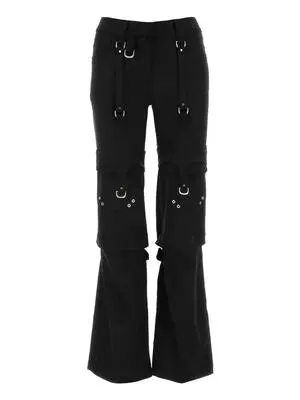 Off-White Stretch Polyester Blend Cargo Pants - Black