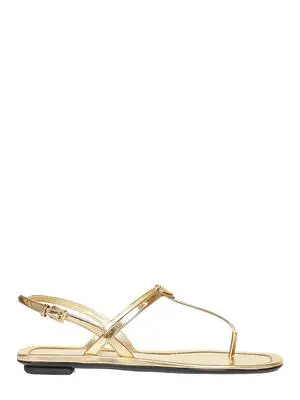 Prada Metallic Leather Thong Sandals - Multicolor