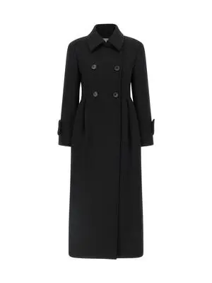 Max Mara Beati1234' Camel Wool Coat - Black
