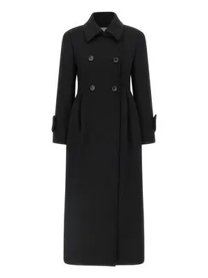 Max Mara Beati1234' Camel Wool Coat - Black
